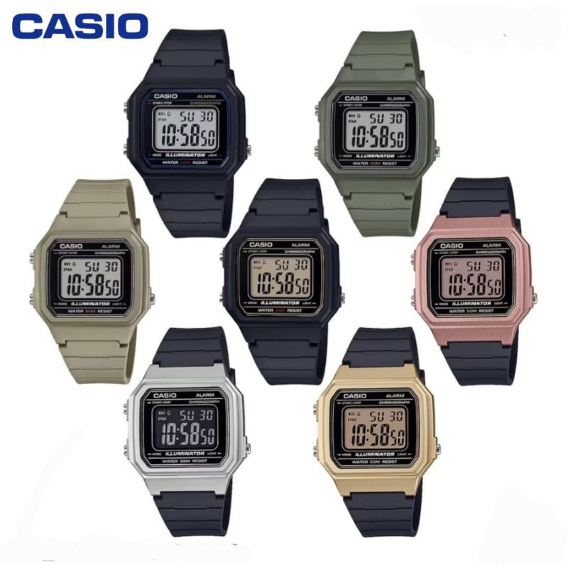 Casio W-217H Resin Band Men Watch | Shopee Malaysia