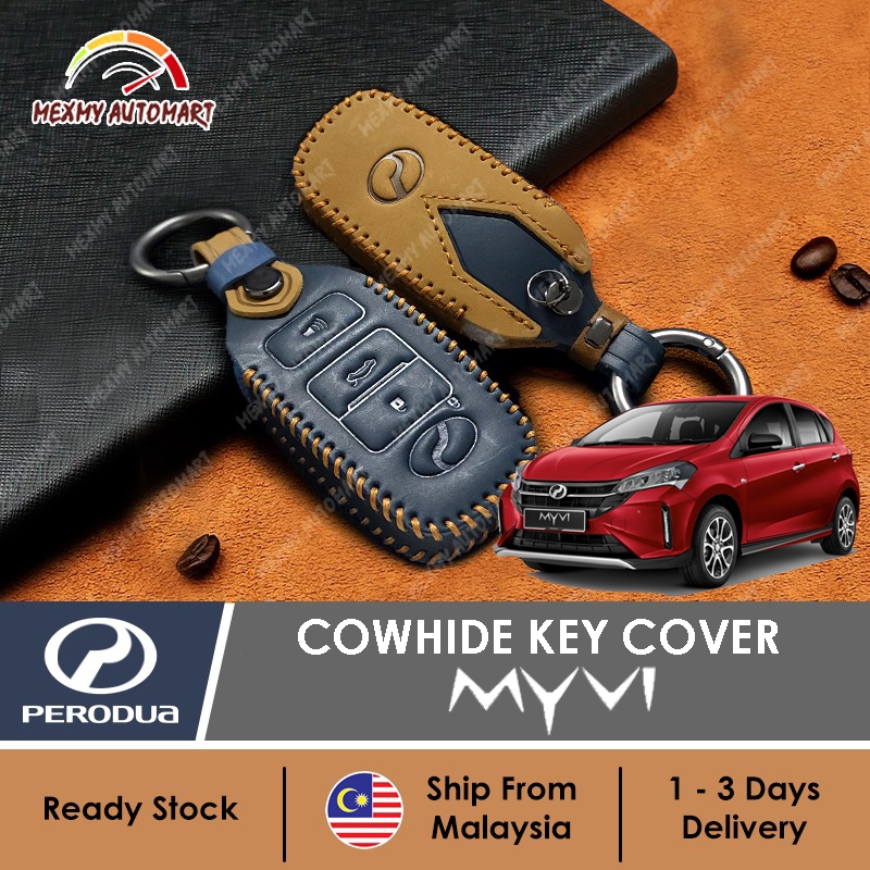 Perodua MYVI 2025 2024 Leather Key Cover Accessories Casing Accessori ...