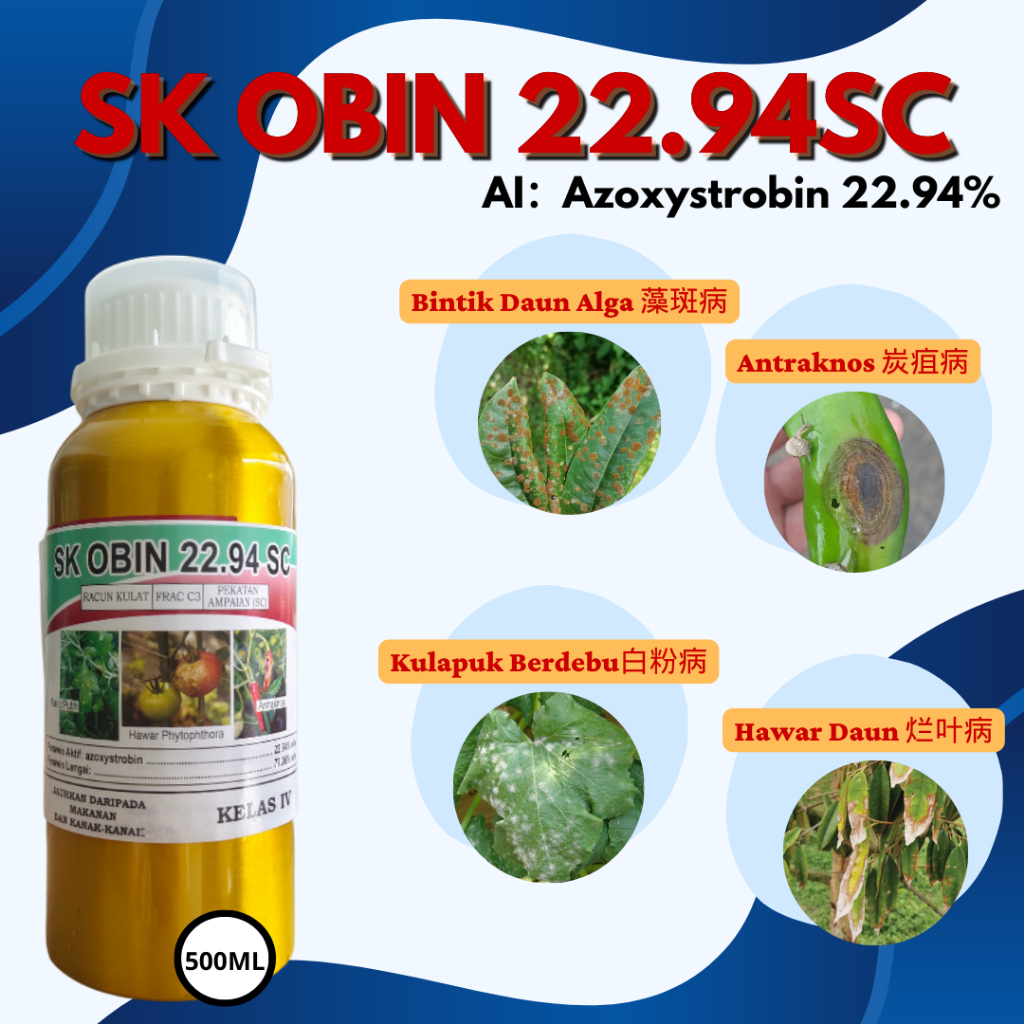 SK Obin 22.94(500ML)-Ganti Amistar Fungicide /Racun Kulat /菌药 [Amistar ...