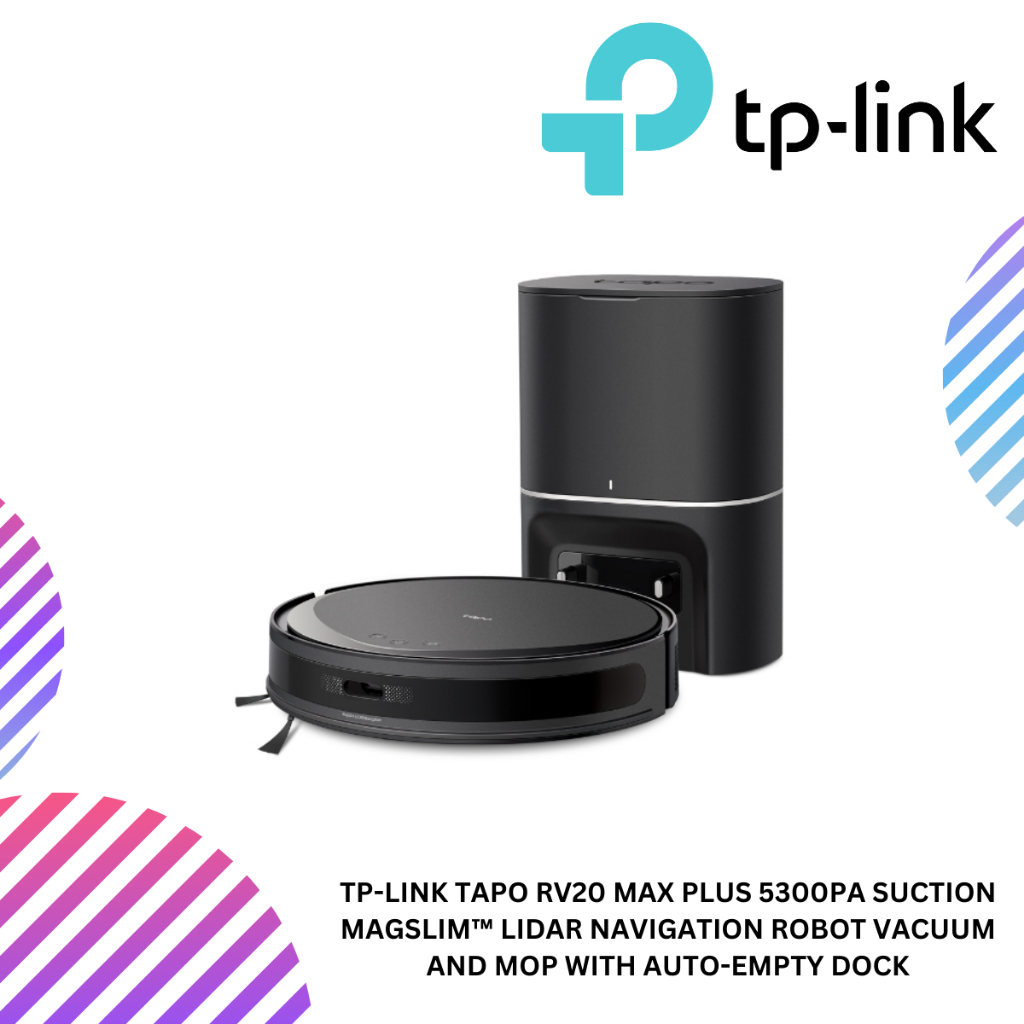 TP-Link Tapo RV20 Max Plus 5300Pa Suction MagSlim™ LiDAR Navigation ...