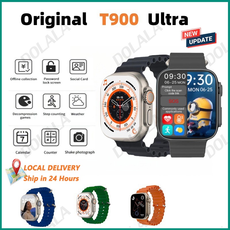 T900 Ultra Smart Watch - 2.09" HD Display, 24/7 Health Monitoring, 100 ...