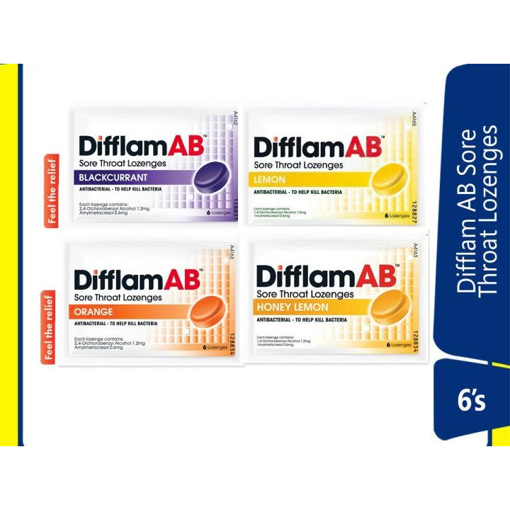 Clearance price! Difflam AB Sore Throat Lozenges 6s untuk sakit tekak ...