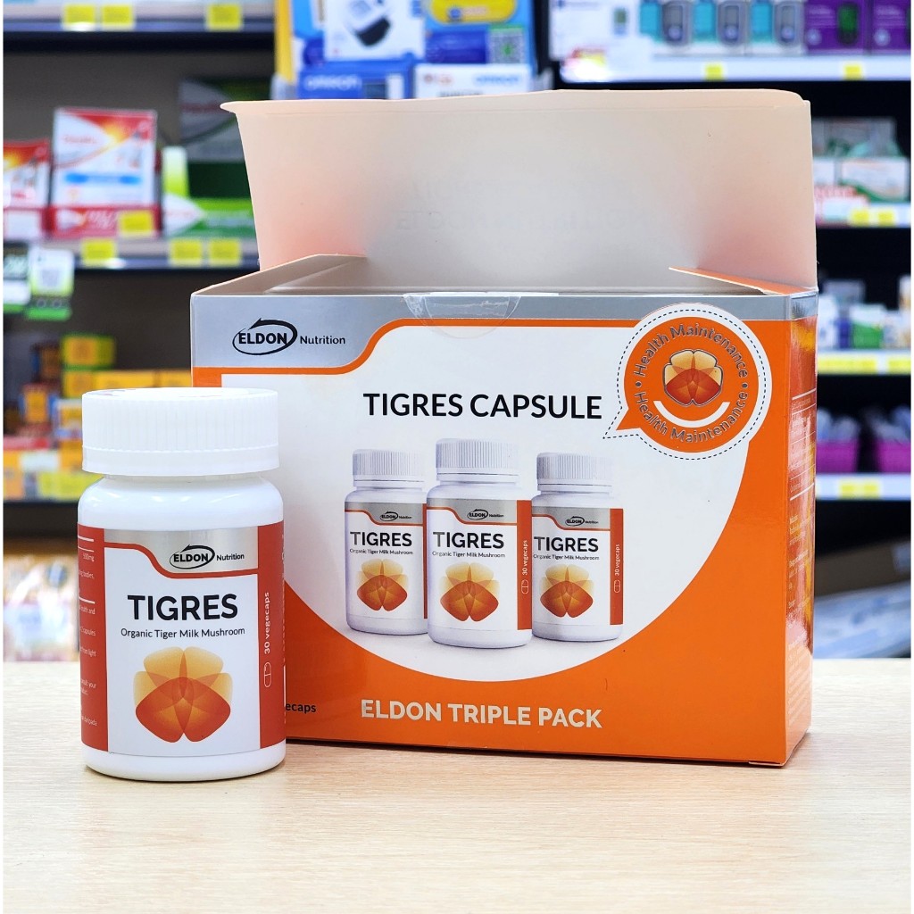 ELDON NUTRITON TIGRES CAPSULE 500MG (30'S / 3X30'S)(TIGER MILK MUSHROOM ...