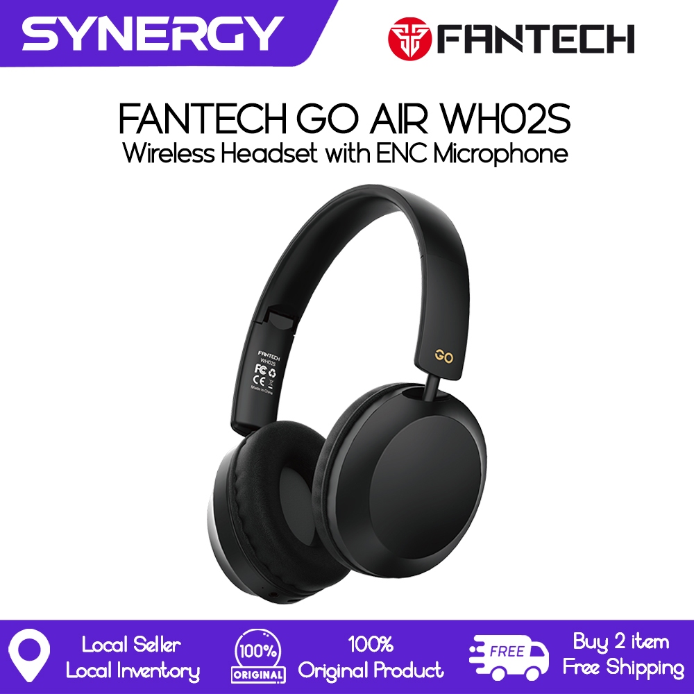 Fantech Go Air WH02S Wireless Headset with ENC Microphone, Dual Mode ...