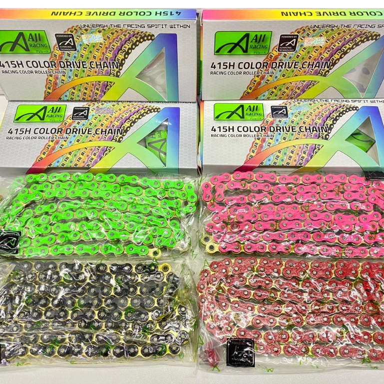 AJI RACING 415H 428H 132L CHAIN ORING COLOR BLACK RED GREEN RED 415 ...