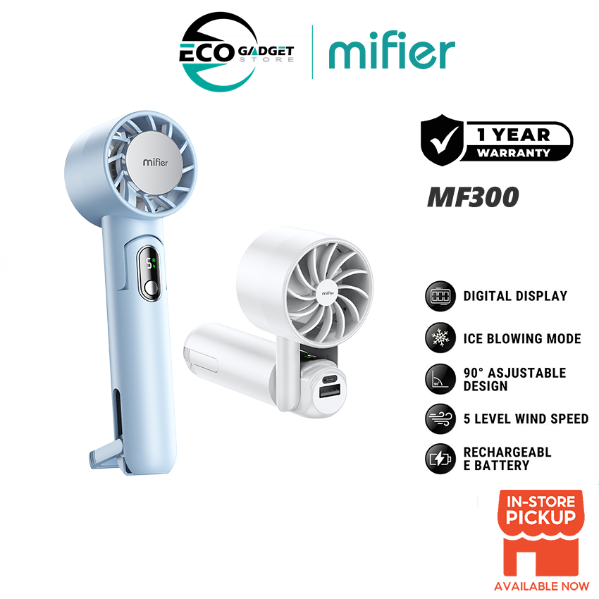Mifier MF300 Handheld Fan 4000mAh LED Display Adjustable Multi-Angle ...