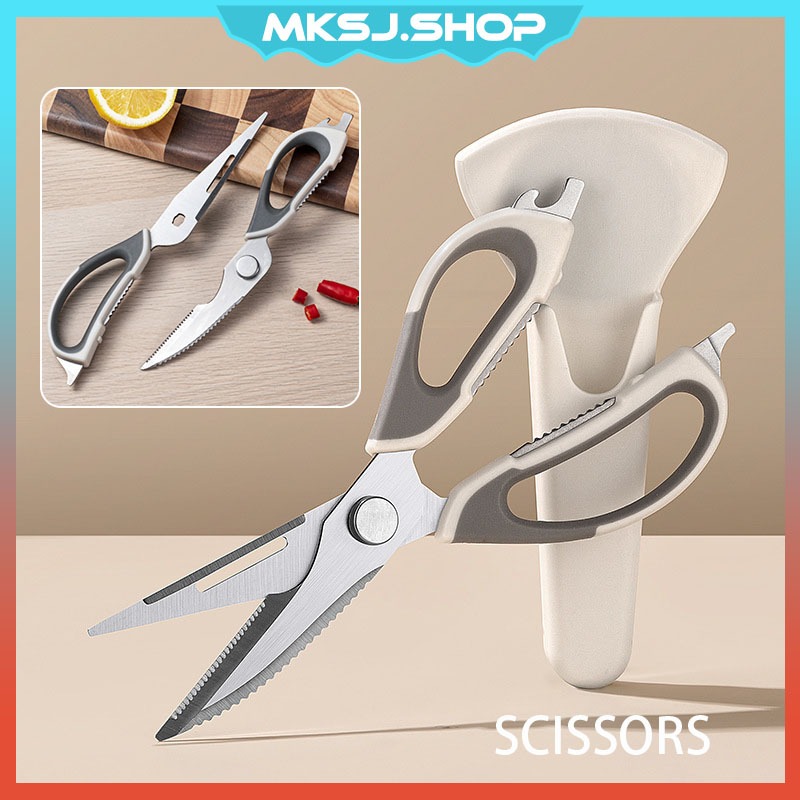 Kitchen Scissors Stainless Steel Gunting Dapur Heavy Duty Scissors ...