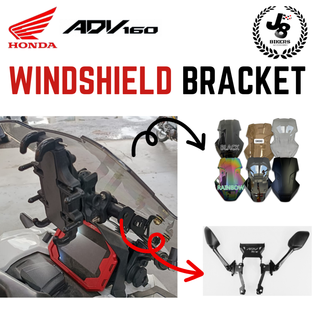 Honda ADV 160 Windshield Bracket gps bracket build in cross bar adv ...