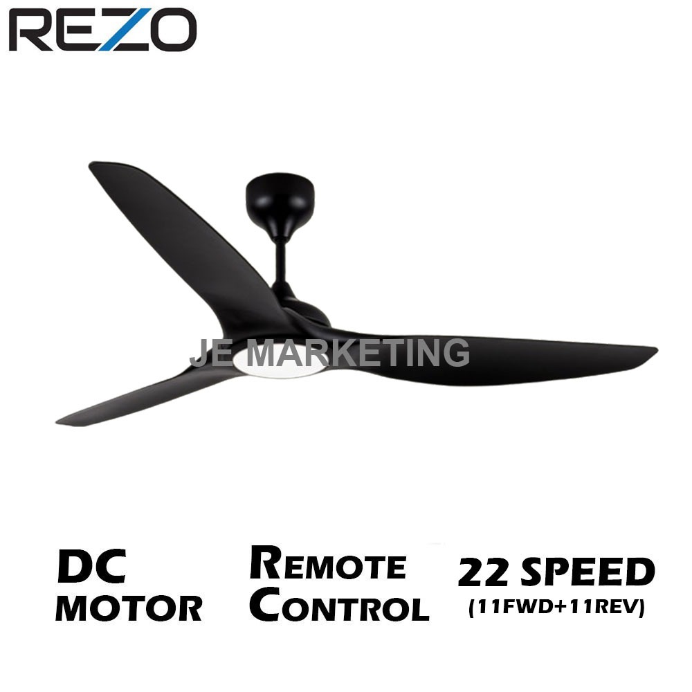 REZO DC MOTOR REMOTE CONTROL CEILING FAN WITH LED (64") HILTON 64 ...