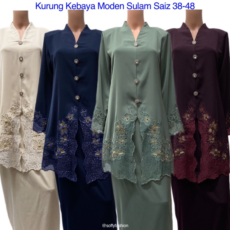 K657 BAJU KURUNG KEBAYA MODEN EVON COLLECTION SAIZ 38-48 RAYA MUSLIMAH FASHION | Shopee Malaysia