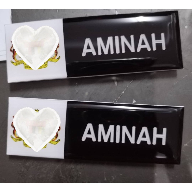 Name Tag EPOXY with Logo JATA Magnet / Pin, Sekolah Cikgu,Penjawat Awam ...