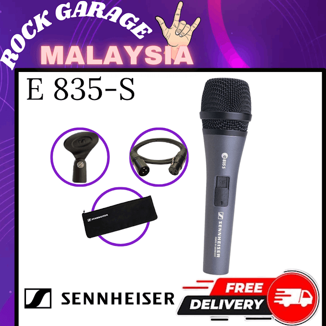 Sennheiser E 835-S Dynamic Cardioid Vocal Microphone With On/Off Switch (E835S/E-835S) | Shopee ...
