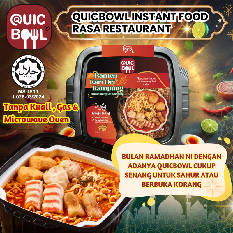 Quic Bowl New Product Lauched Ramen Kari Ori Kampung Curry Mee Oden ...