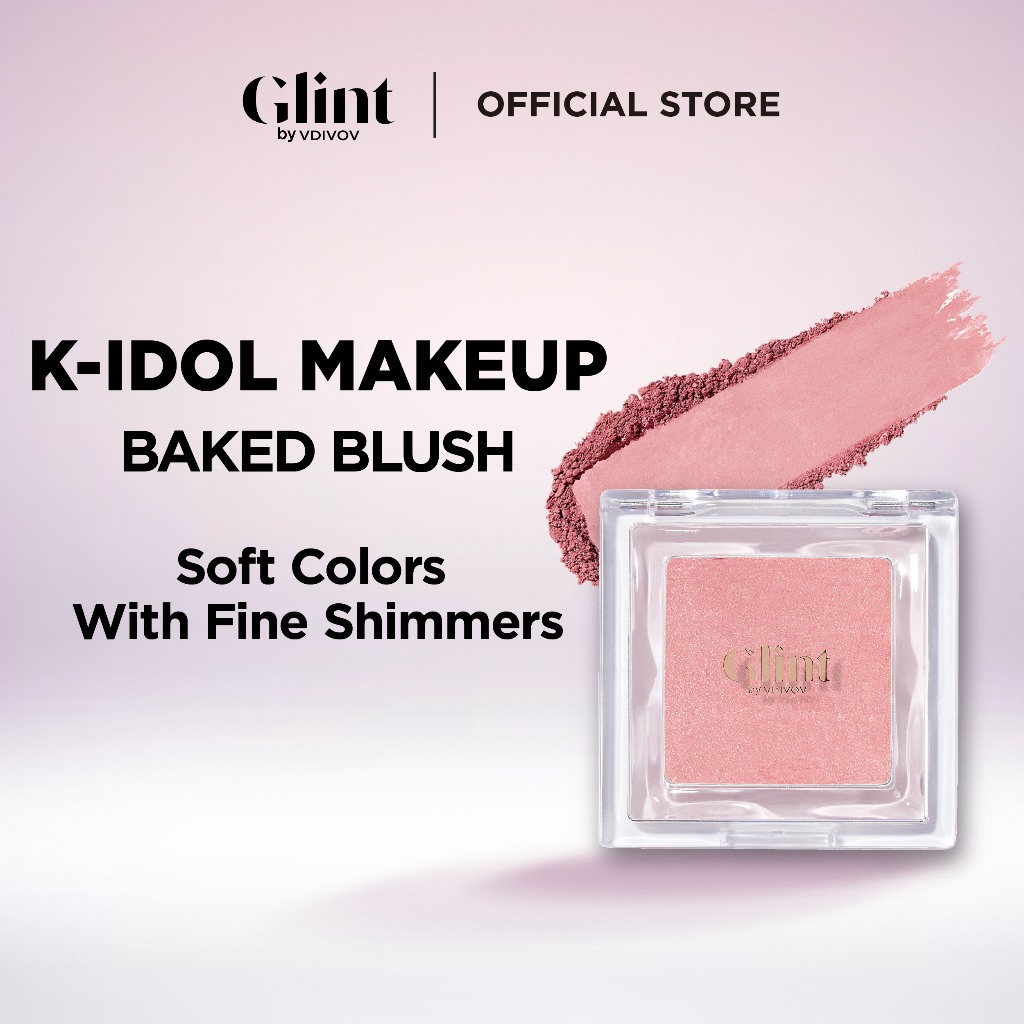 THE FACE SHOP Glint x Olive Young Limited Edition Baked Cheek Blush 2.4g with Brush (9 Shades ...