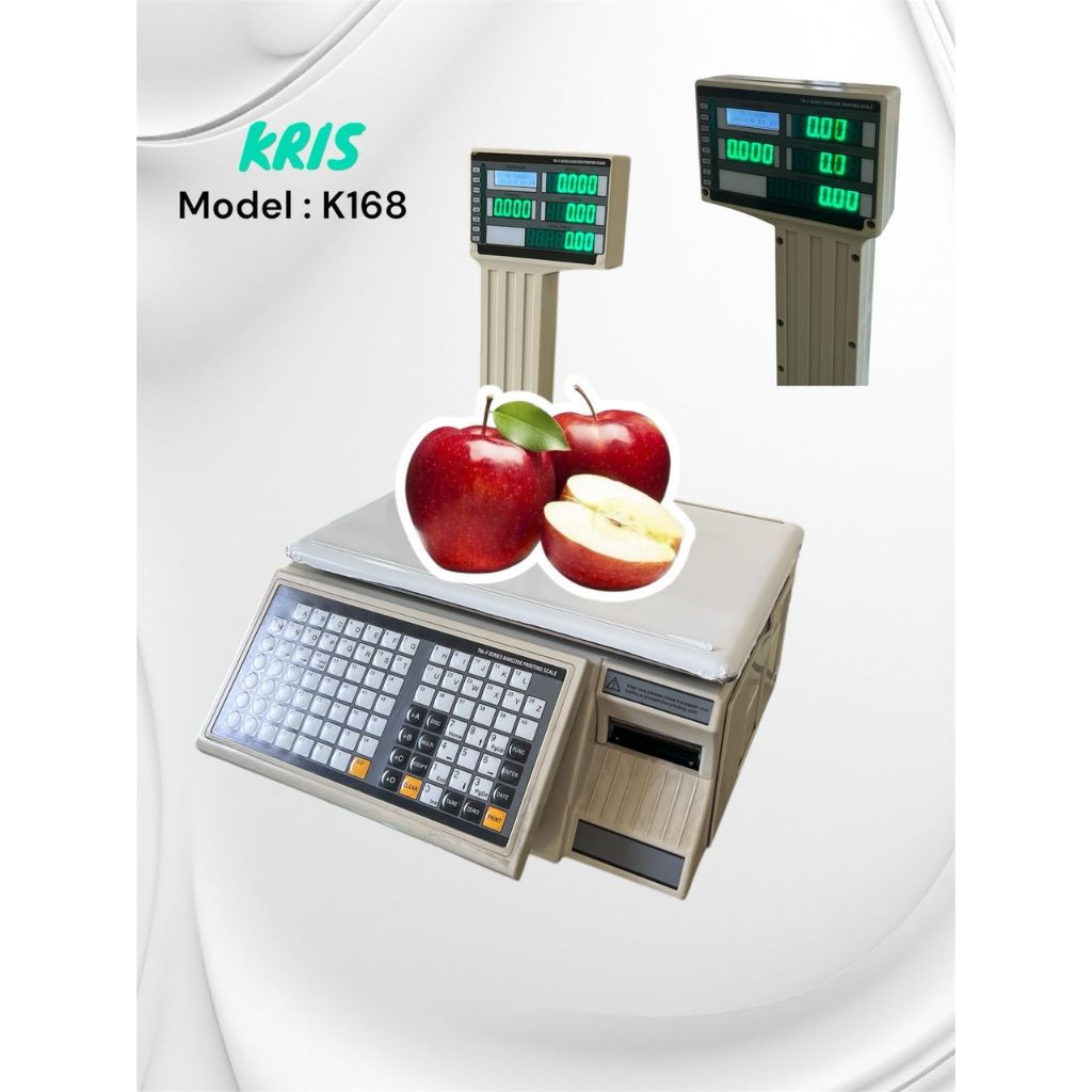 Kris Model 168 Penimbang Digital Keluar sticker barcode 30kg harga ...