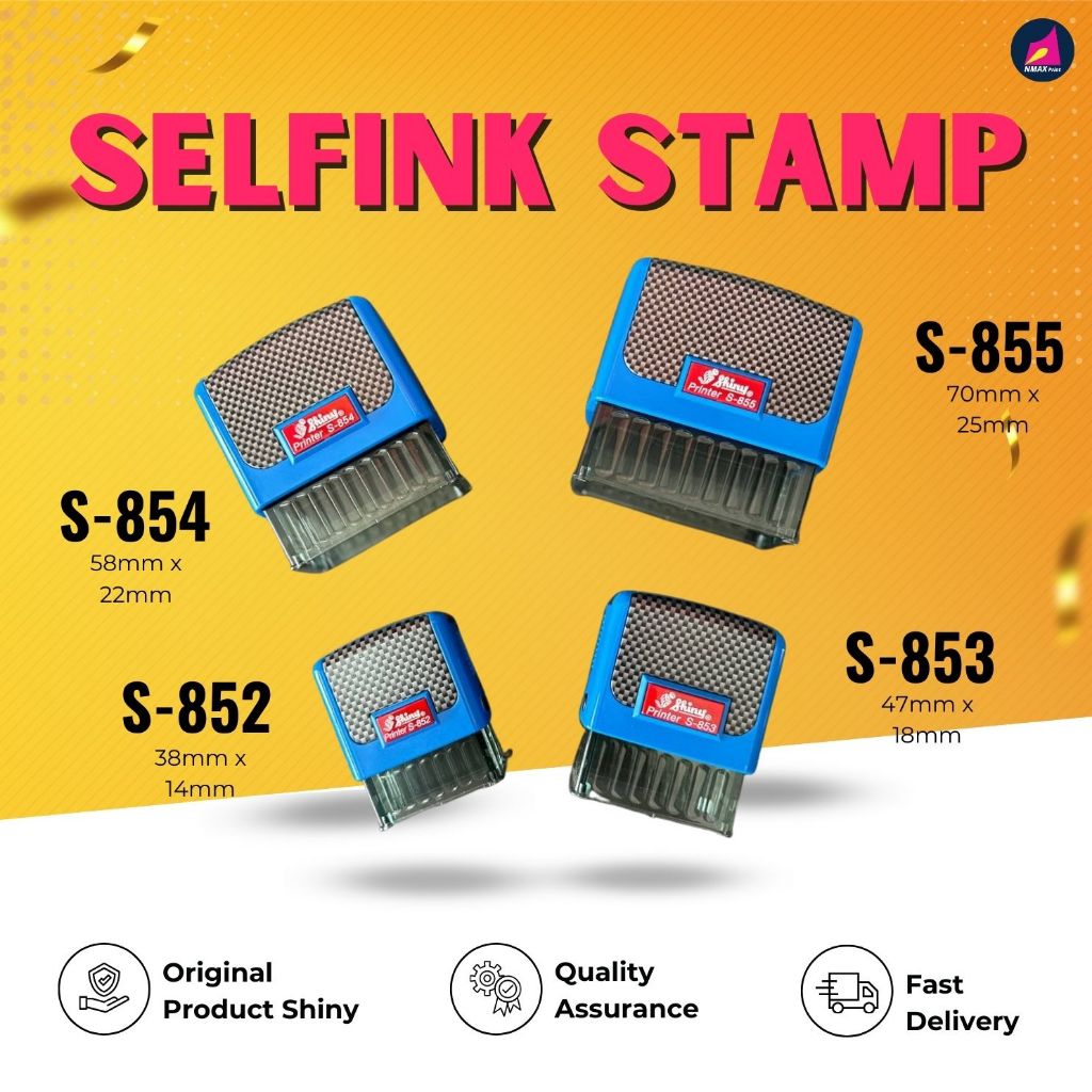 Shiny Selfink Stamp - Personalized Stamp | Cap Ink Tersedia Warna Biru ...