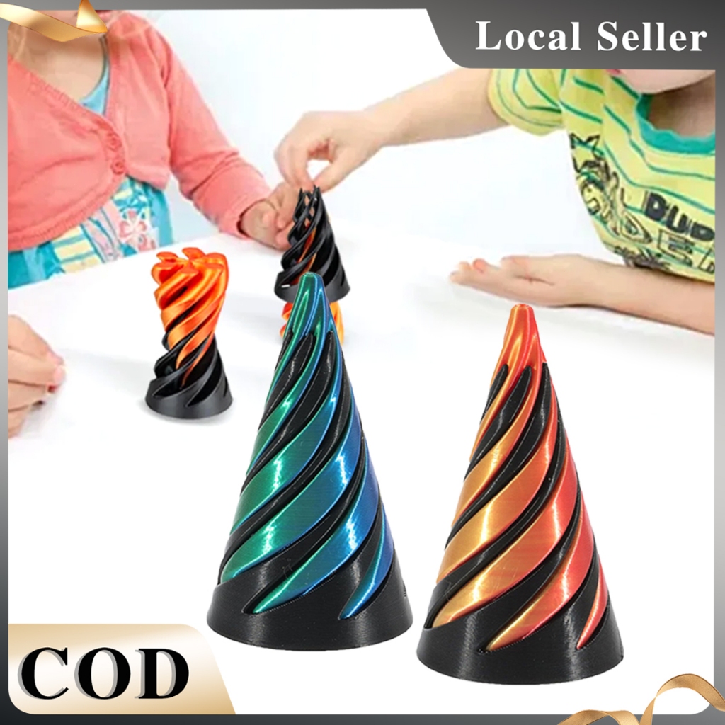 Spiral Cone Fidget Toy Mini Cones Pass Through Pyramid Fidget Toy ...