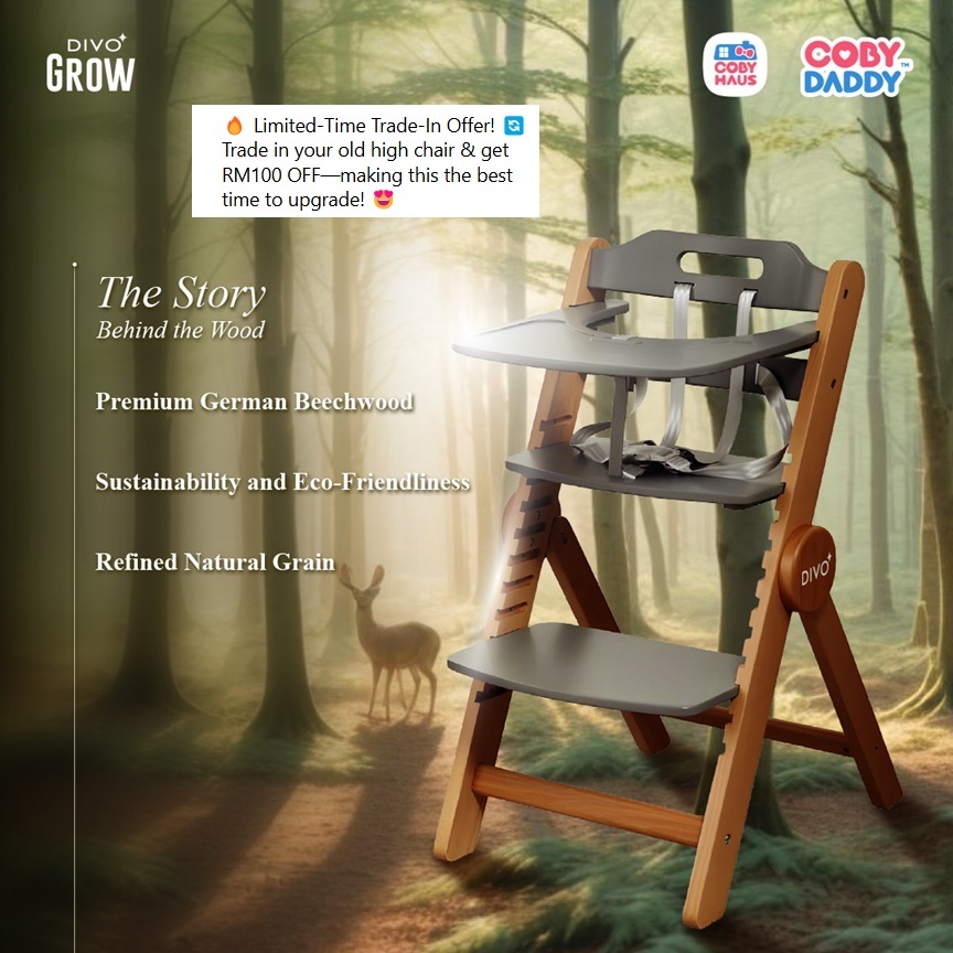 Coby Divo Grow Wood Chair (Load 76kg) | Shopee Malaysia