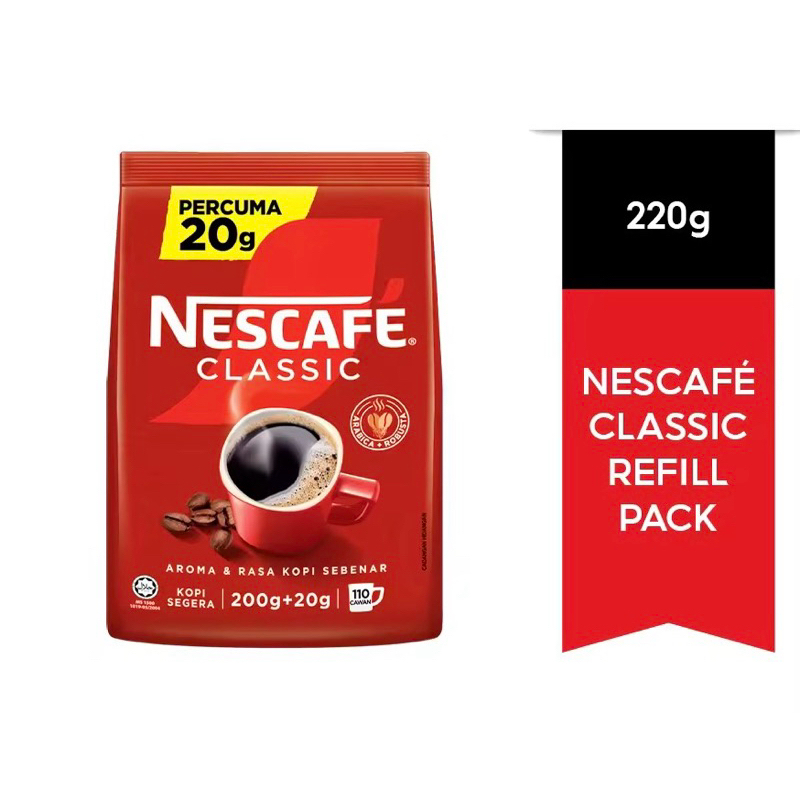 Nescafe Classic Refill Pack (220g) Expired Aug 2026 | Shopee Malaysia