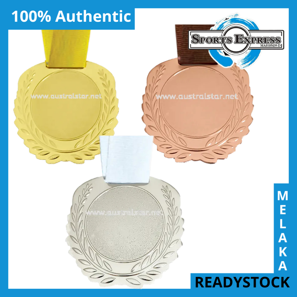 Hanging Medal Metal With Ribbon AUS-CHG769 Pingat Gold Silver Bronze ...