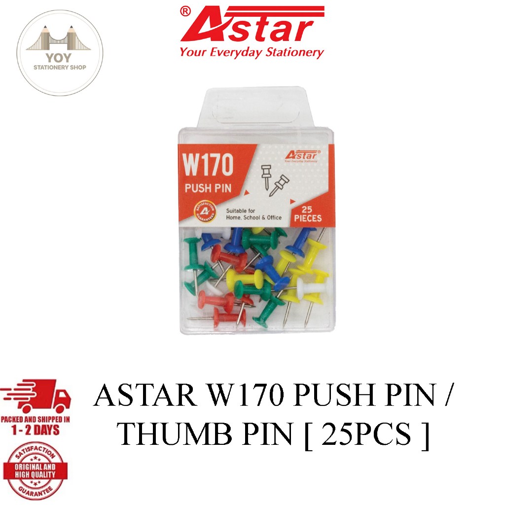 ASTAR W170 PUSH PIN / THUMB PIN [ 25PCS ] (READY STOCK) | Shopee Malaysia