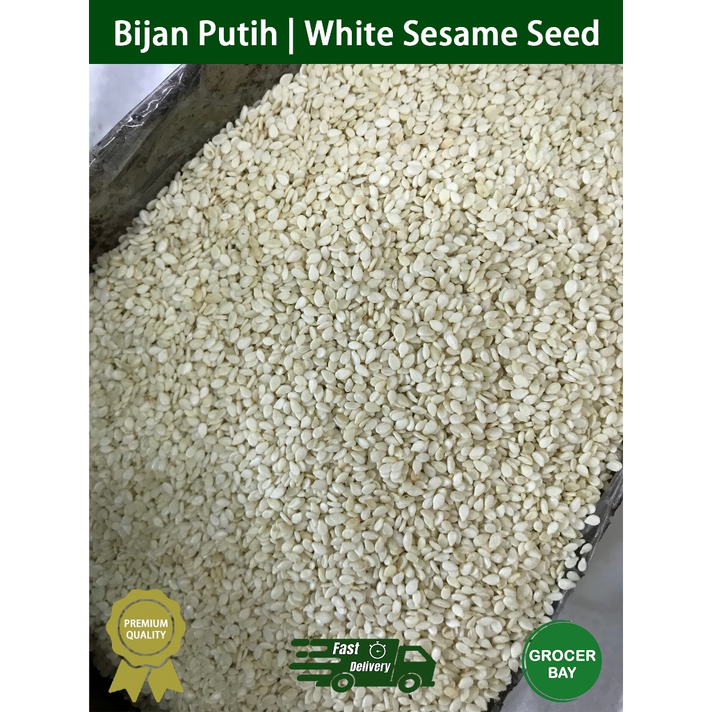 Bijan Putih | White Sesame Seeds | 白芝麻 (250g, 500g, 1kg) | Shopee Malaysia