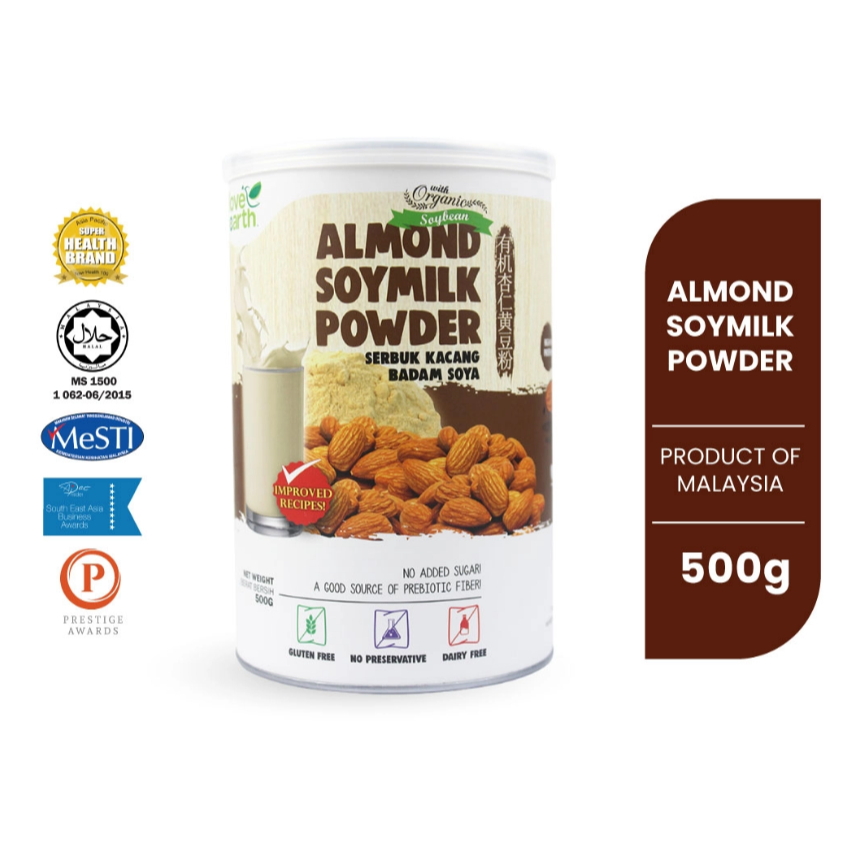 Love Earth Organic Almond Soymilk Powder 500G | Shopee Malaysia