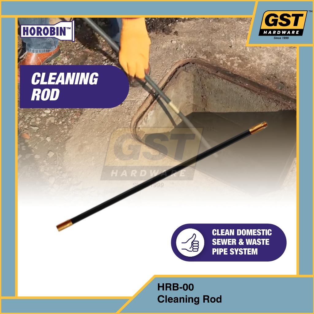 Horobin Sewage Cleaning Rod Head Drain Cleaner Remove Clog Plunger ...
