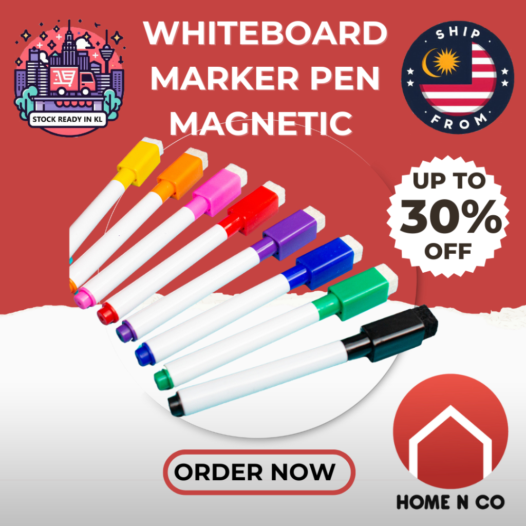 HNC Whiteboard Marker Pen Magnetic Mini Marker Pen | Ready stock in KL ...
