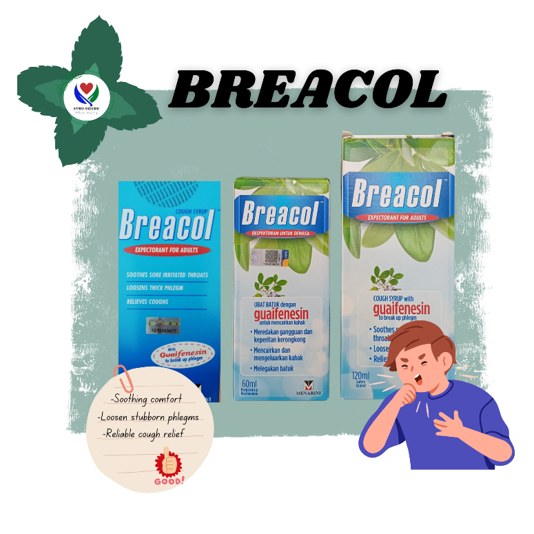 BREACOL COUGH SYRUP 60ML/120ML FOR ADULT | Shopee Malaysia