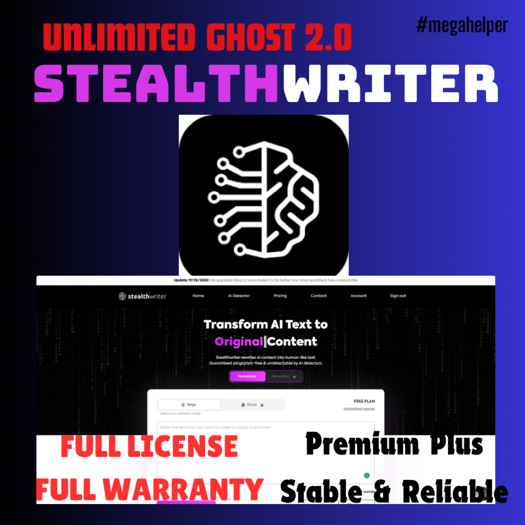 Stealth writer fast respond unlimited access | Shopee Malaysia