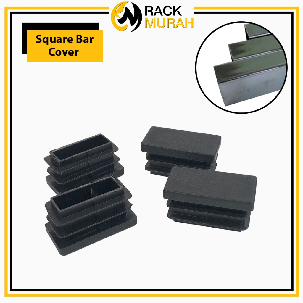 STOPPER SQUARE BAR COVER PENUTUP TEPI BESI 1PCS COVER PLASTIC | Shopee ...
