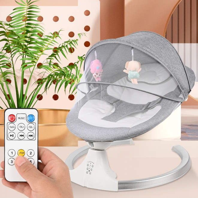 Newborn Baby Auto Swing Leaf Cradle Bouncer Electric Baby Rocker Buaian ...