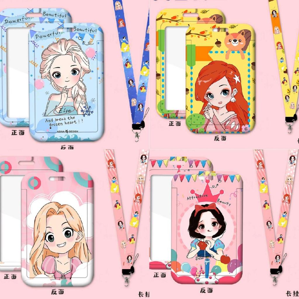 Cartoon Princess ID Card Holder Card Cover Subway Bus Card Student Card ...