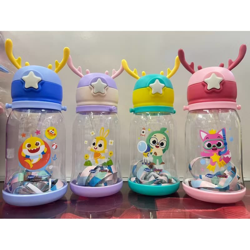 Baby shark/Hogi/Ping Fong Water Bottle Kids Children Strap 500ml ...