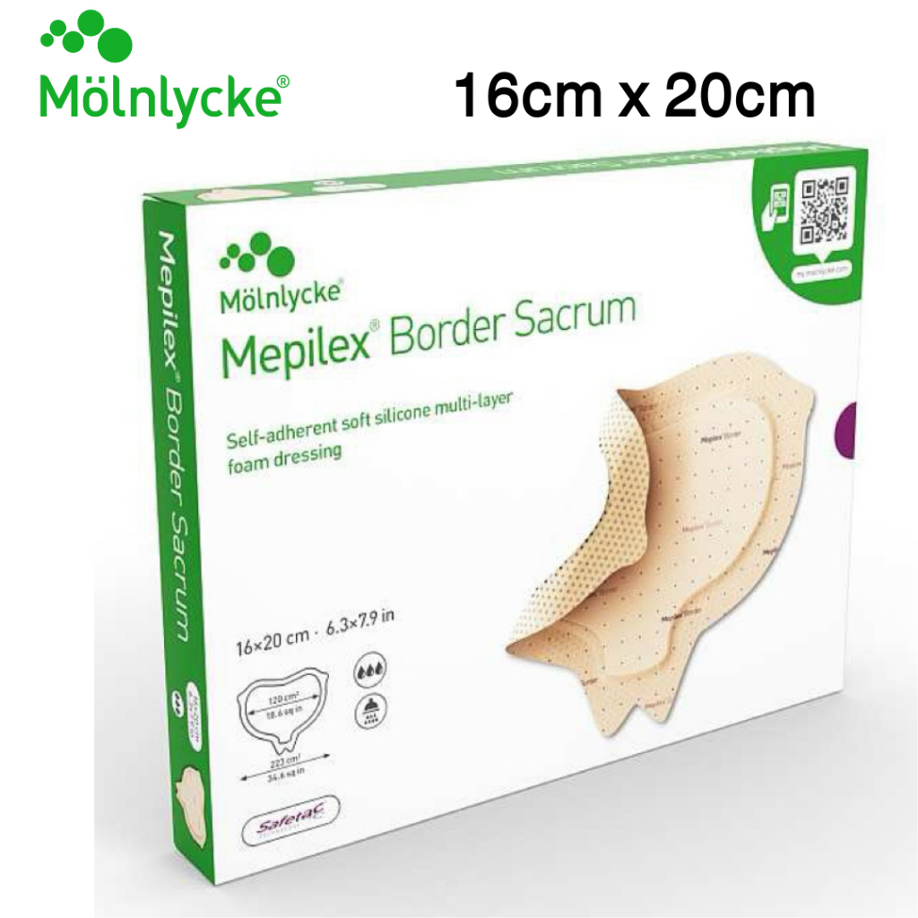 (READY STOCK) 16cm x 20cm Molnlycke Mepilex Border Sacrum 282055 ...