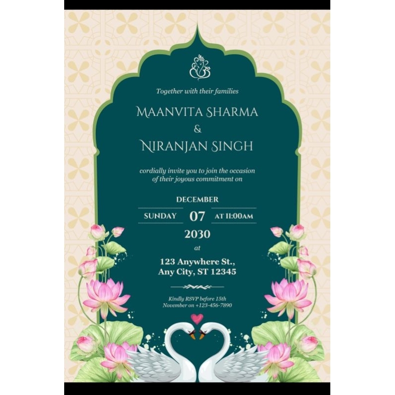 indian wedding card customize | Shopee Malaysia