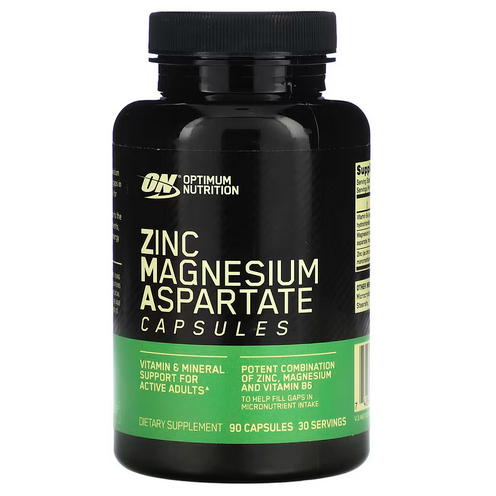 Optimum Nutrition, Zinc Magnesium Aspartate, ZMA 90 Capsules | Shopee ...
