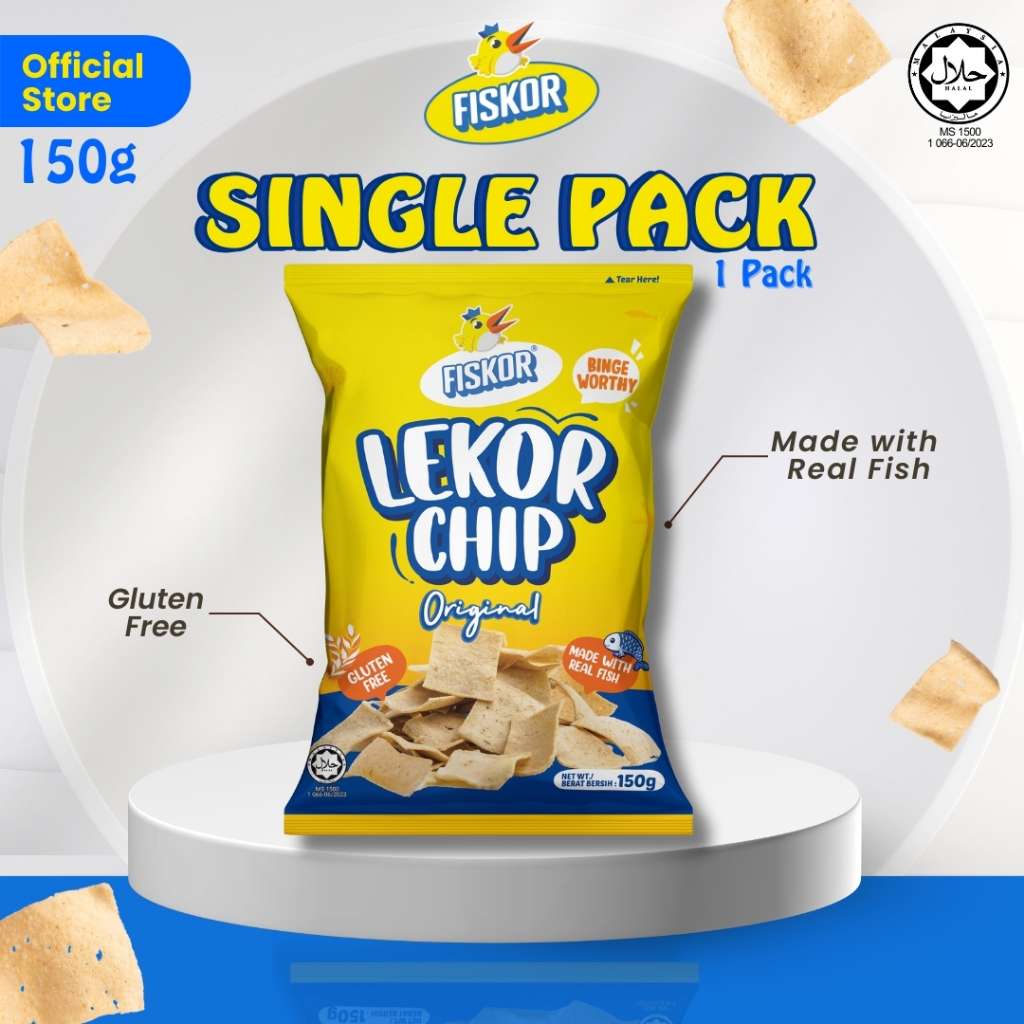 Fiskor’s Lekor Chips Original (150g) Halal Certified | Shopee Malaysia