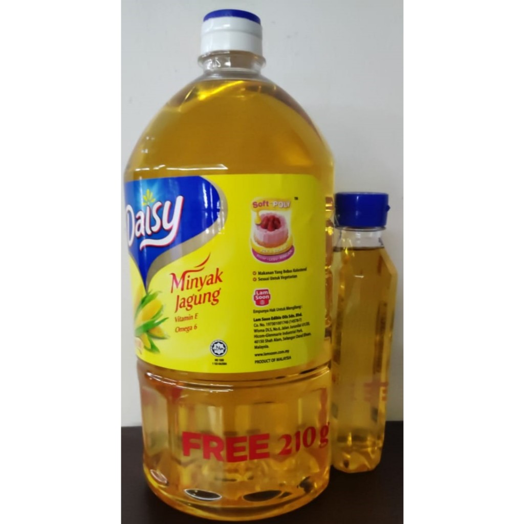 Daisy Corn Oil 2kg free 210g (2.21kg) | Shopee Malaysia