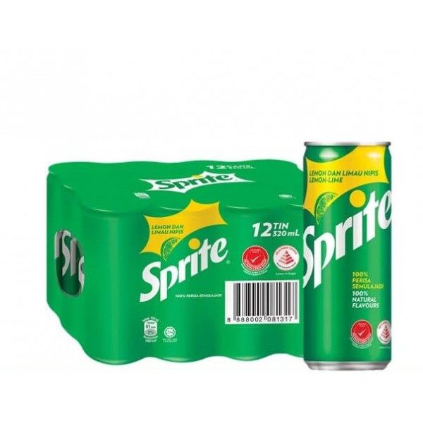 Sprite Carbonated Drinks - CASE / CARTON (12 cans x 320ml) | Shopee Malaysia