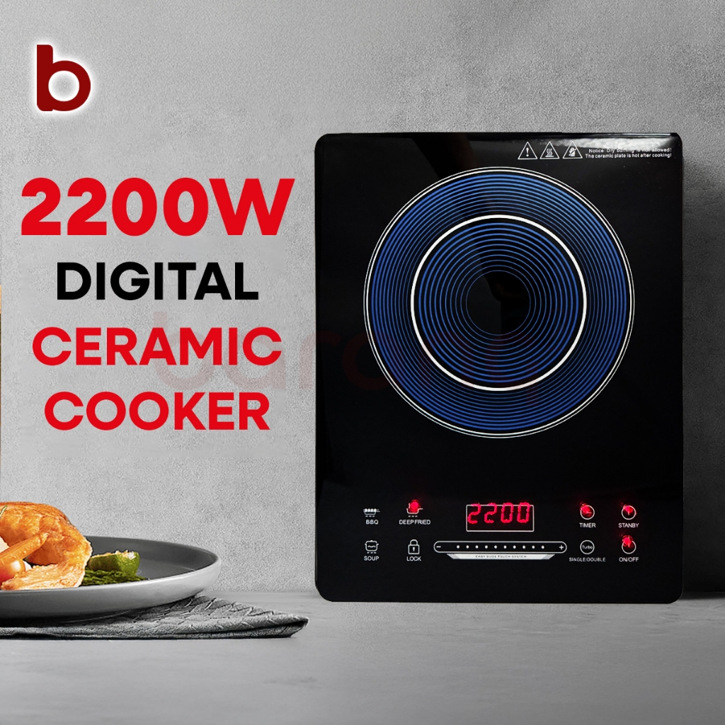 [MY STOCK] 2200W Electric Ceramic Cooker | Electric Cooktop with Touch ...
