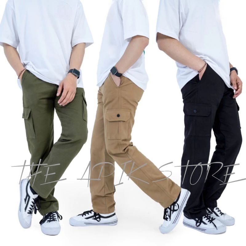 Cargo Pants Men Regular Fit Cutting Straight Cut [28-48] Seluar Cargo ...
