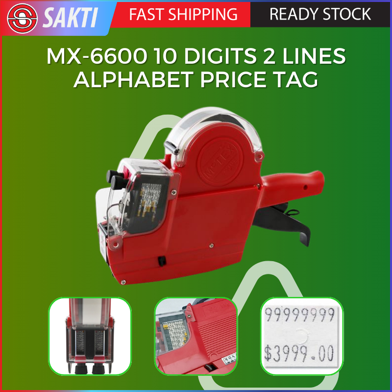 MOTEX ORIGINAL Price Labeler MLP 6600 2 Line Price Label Gun With Ink ...