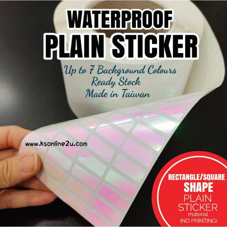 SMALL ROLL PLAIN STICKER(RECTANGLE) -ROLL KECIL Sticker kosong (BENTUK ...