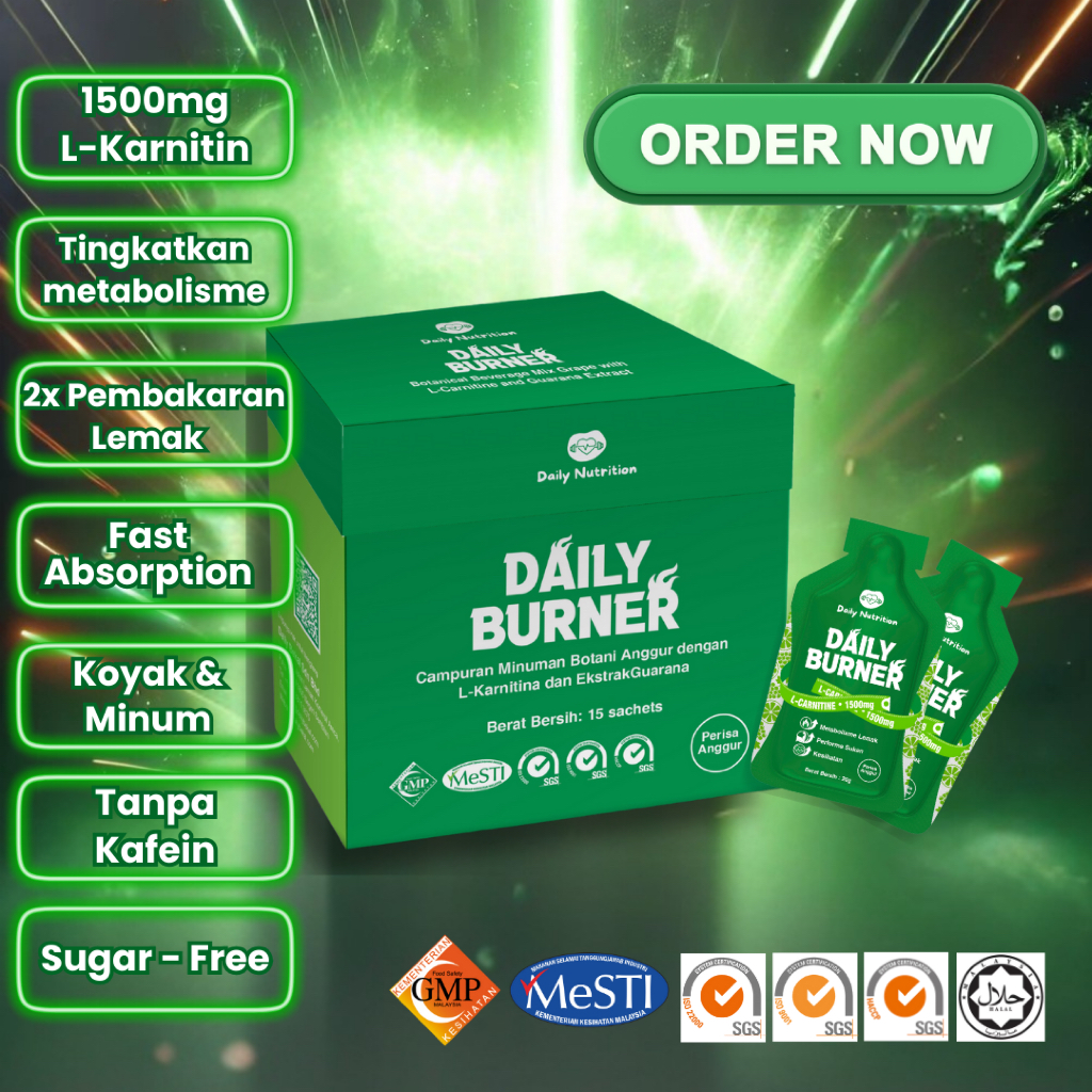 Daily Burner by Daily Bekal – 1500mg L-Carnitine Sachet | Burn Fat ...