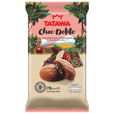 Tatawa Choc Delite // Chocolate Flavour Filling Cookies (10 Pcs x 120g ...