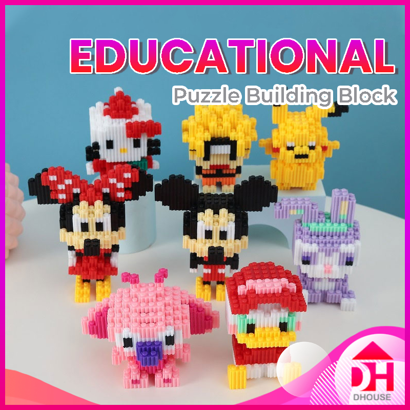 Cartoon Brick Nano Block Cute Toys DIY Mini Building Block Connection Blocks Kid Mainan Kecil ...
