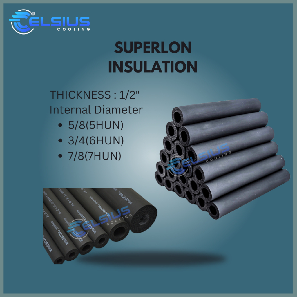 SUPERLON PIPE Insulation Pipe Aircond Pipe Copper Insulation Pipe Black ...