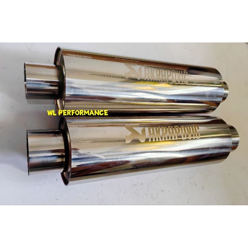 Akrapovic Stainless Steel Bullet Exhaust High Quality 2"/2.5" | Shopee ...
